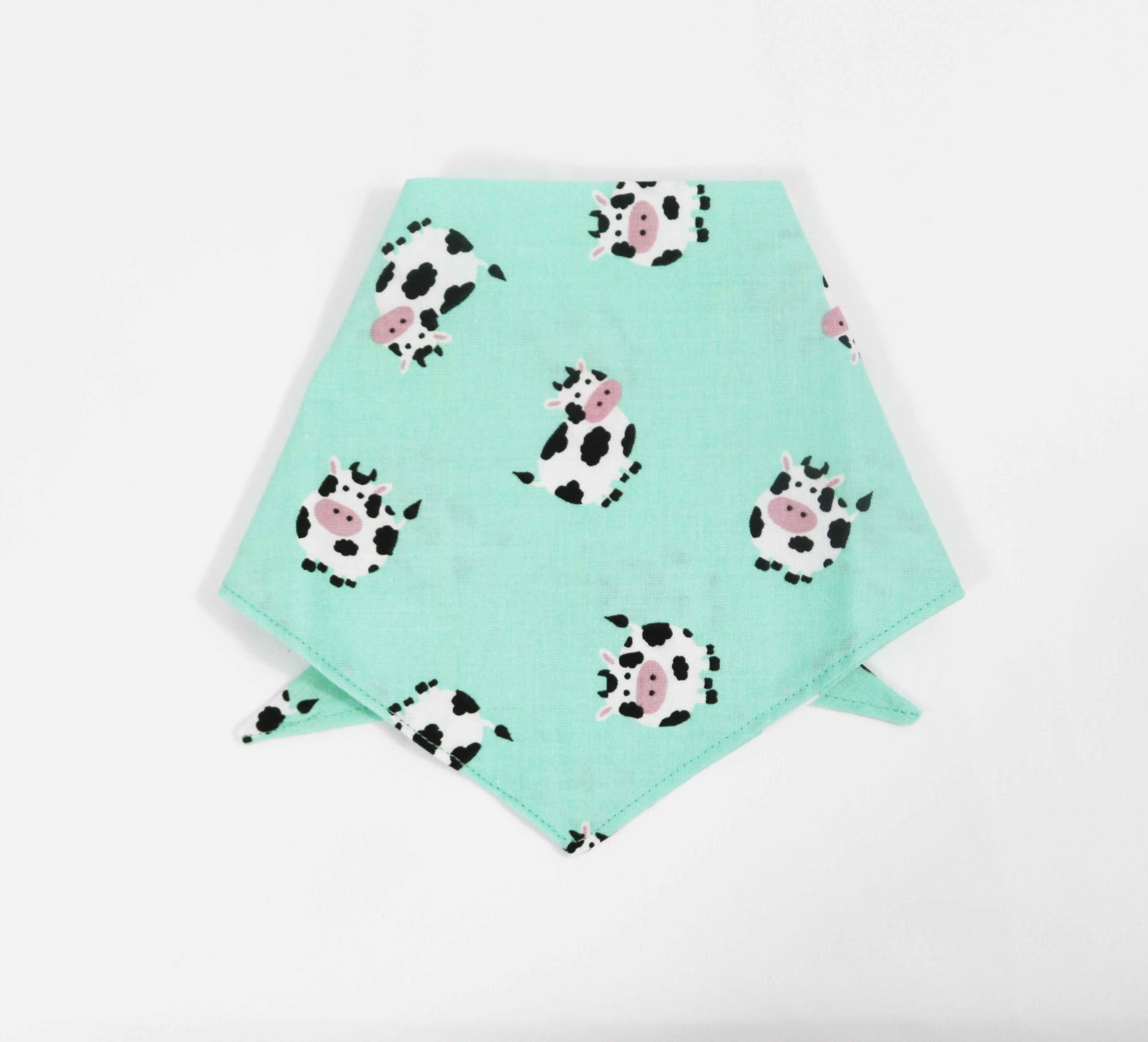 Mint Cows Tie Bandana | Loving pets, nurturing communities